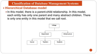 Week 3 Classification of Database Management Systems & Data Modeling | PPT