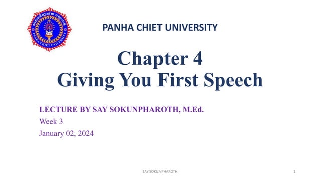 Week 3 Chapter 4 Giving your first speech.pptx