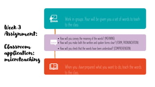 Week 3 Presenting Vocabulary and Giving Instructions | PPT