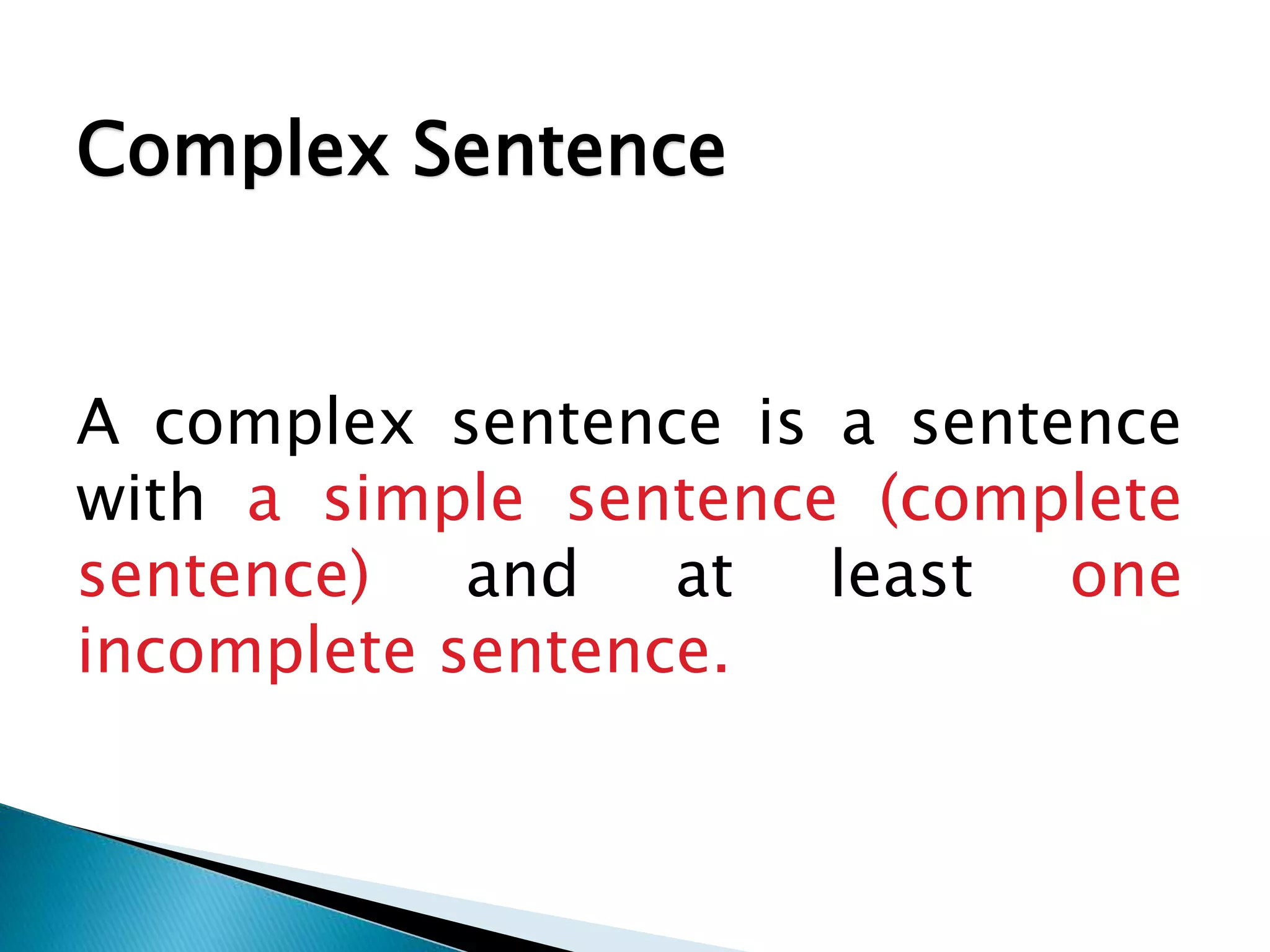 WEEK 3 COMPLEX SENTENCE.pptx | Nutrition | Healthy Living