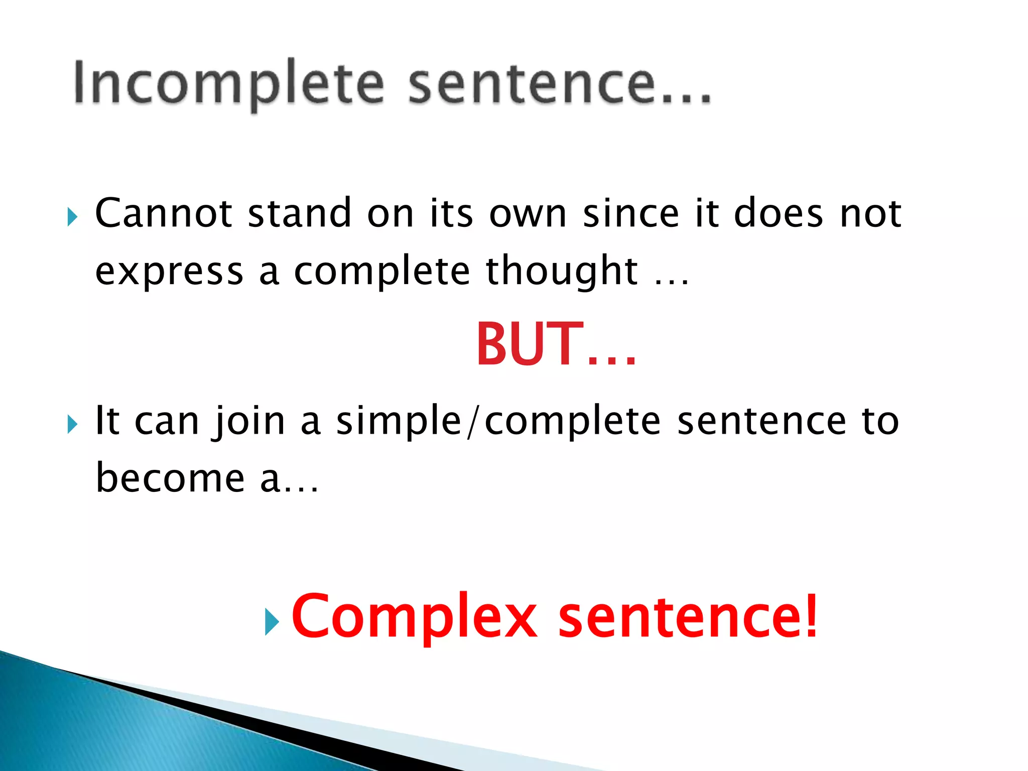 WEEK 3 COMPLEX SENTENCE.pptx | Nutrition | Healthy Living