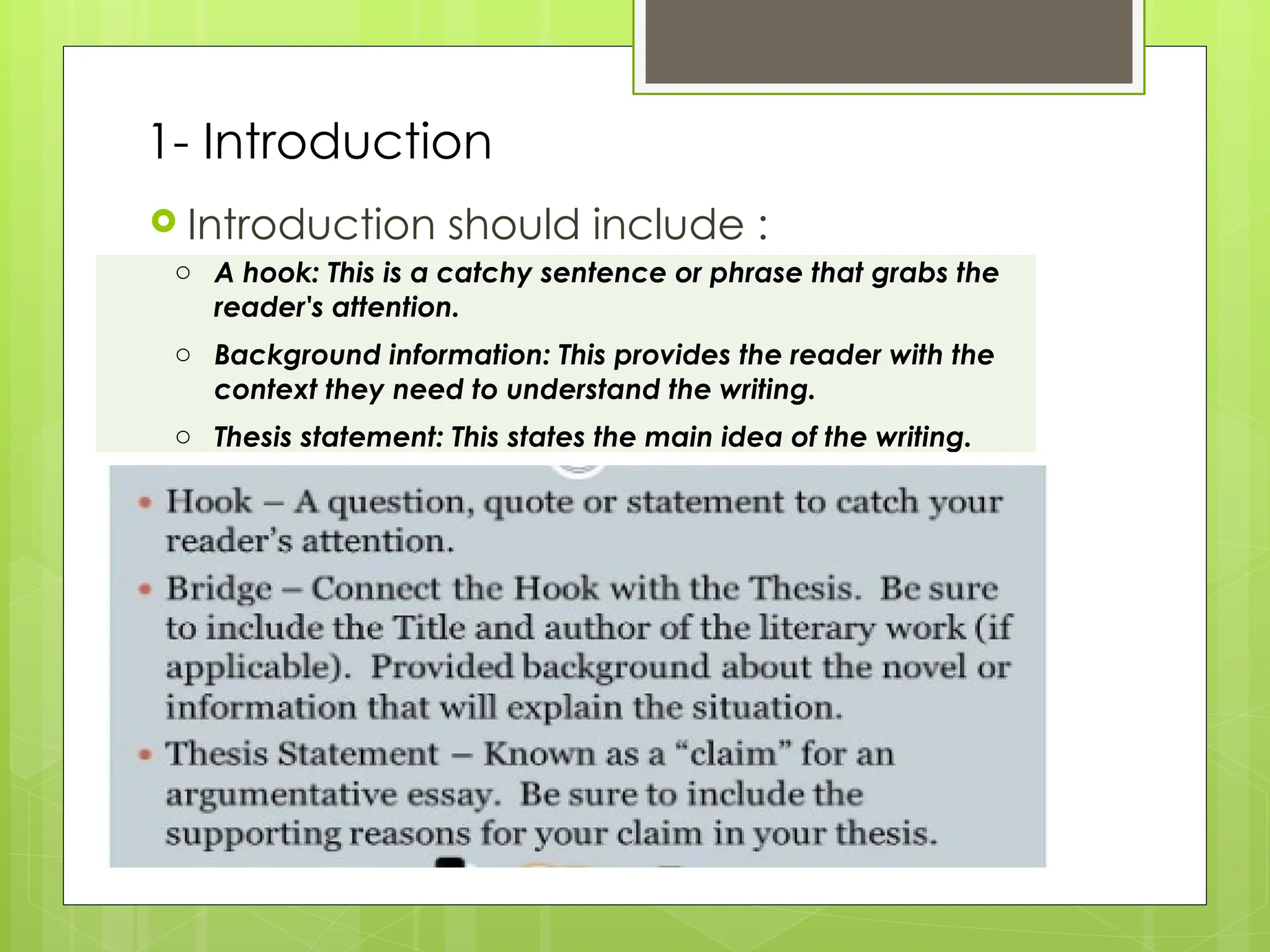 Basics of writing an introduction for grade 3 students | PPTX