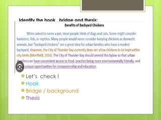 Basics of writing an introduction for grade 3 students | PPTX