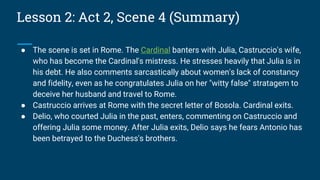 Week 3 eng 401 p_pt slides by faisal ahmed_duchess of malfi_act 1-2 | PPT