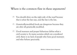 Week 3 (fallacies) ppt | PPT | Free Download