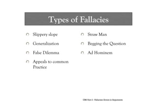 Week 3 (fallacies) ppt | PPT