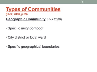 Week 3 groups coomunities | PPTX