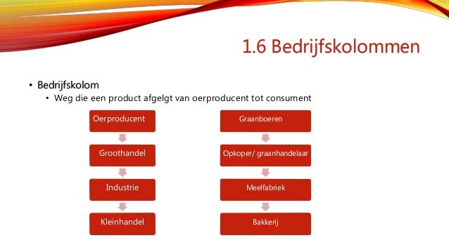 Week 3; h1 bedrijfskolommen en organisatievormen