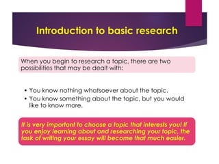 Week 3 introduction to research writing | PDF