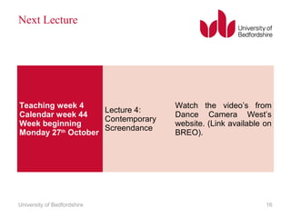 Week 3 Lecture - Avant-Garde Film Practices | PPT | Dance | Fine Art