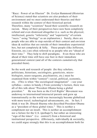 Week 3Lecture #3, Part I The Primacy of the Assimilation Paradi.docx