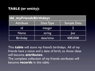 Week3 Lecture Database Design | PPT