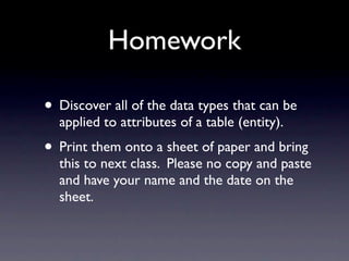 Week3 Lecture Database Design | PPT