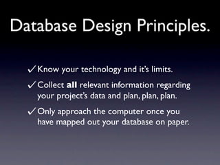 Week3 Lecture Database Design | PPT
