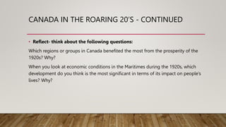 Week 3 Lesson 2 - Canada After ww1 - 1929.pptx