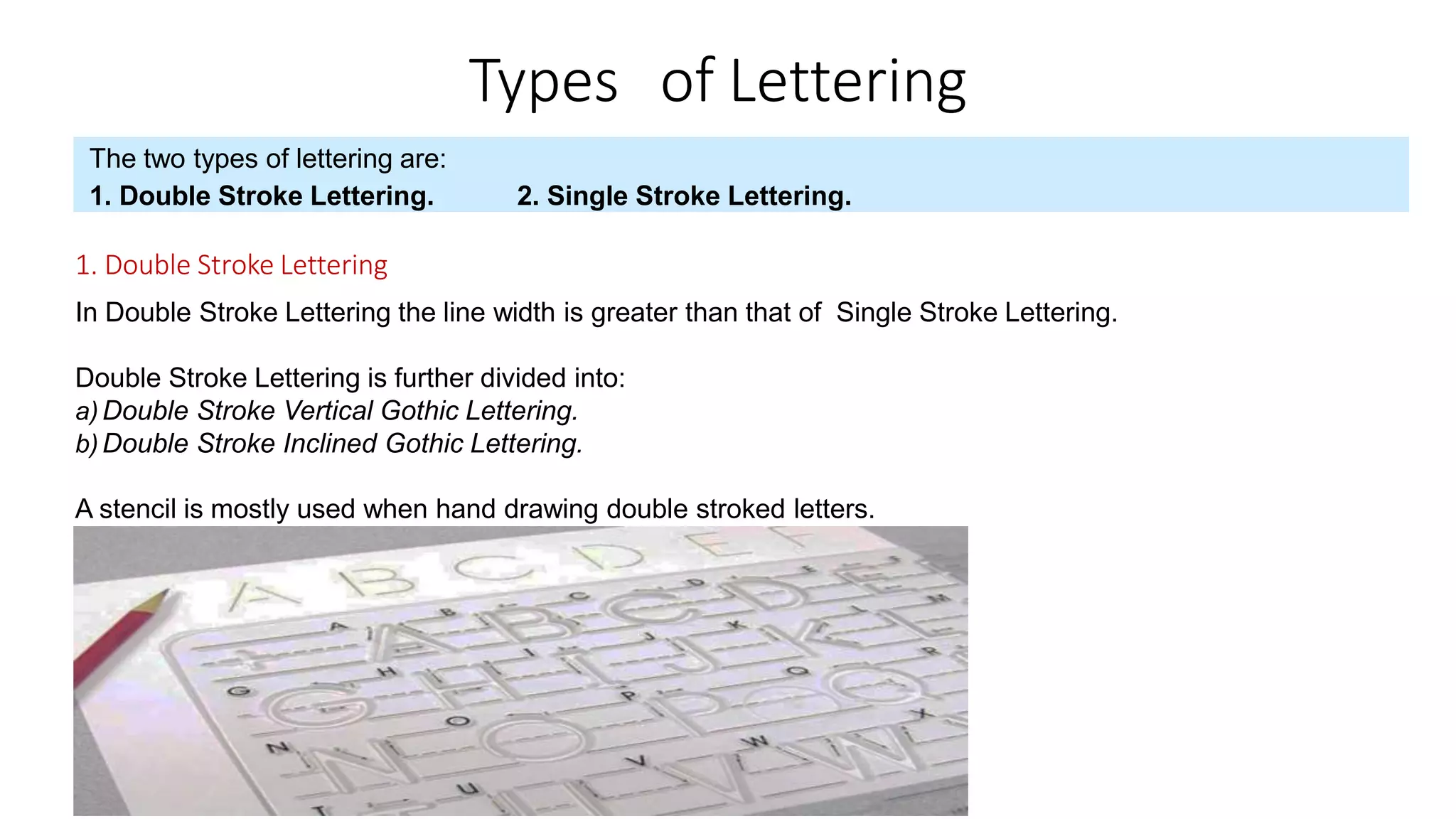 Lettering technique | PPTX | Desktop Publishing | Computer Software and ...