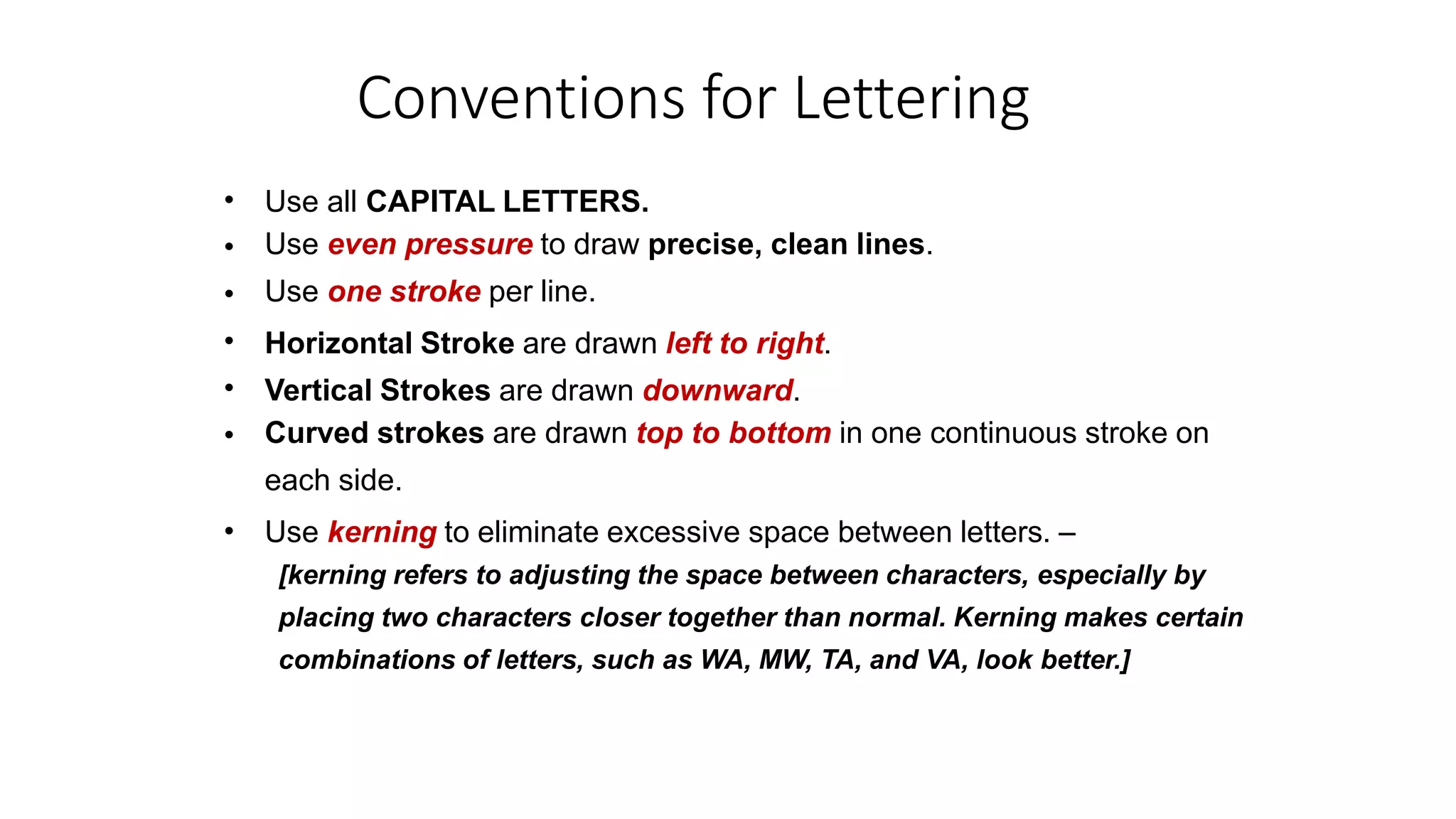 Lettering technique | PPTX | Desktop Publishing | Computer Software and ...