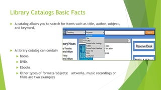 Week 3 lib cat_class | PPT