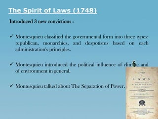 Week 3, montesquieu's separation of power | PPTX