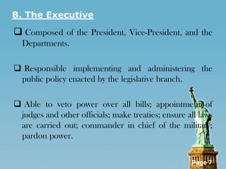 Week 3, montesquieu's separation of power | PPTX