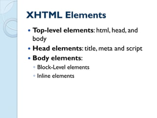 Introduction to XHTML | PDF