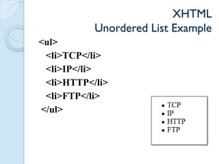 Introduction to XHTML | PPT