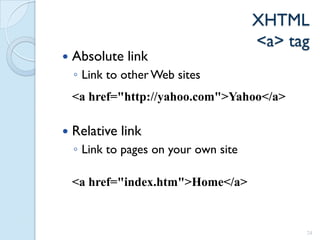 Introduction to XHTML | PDF