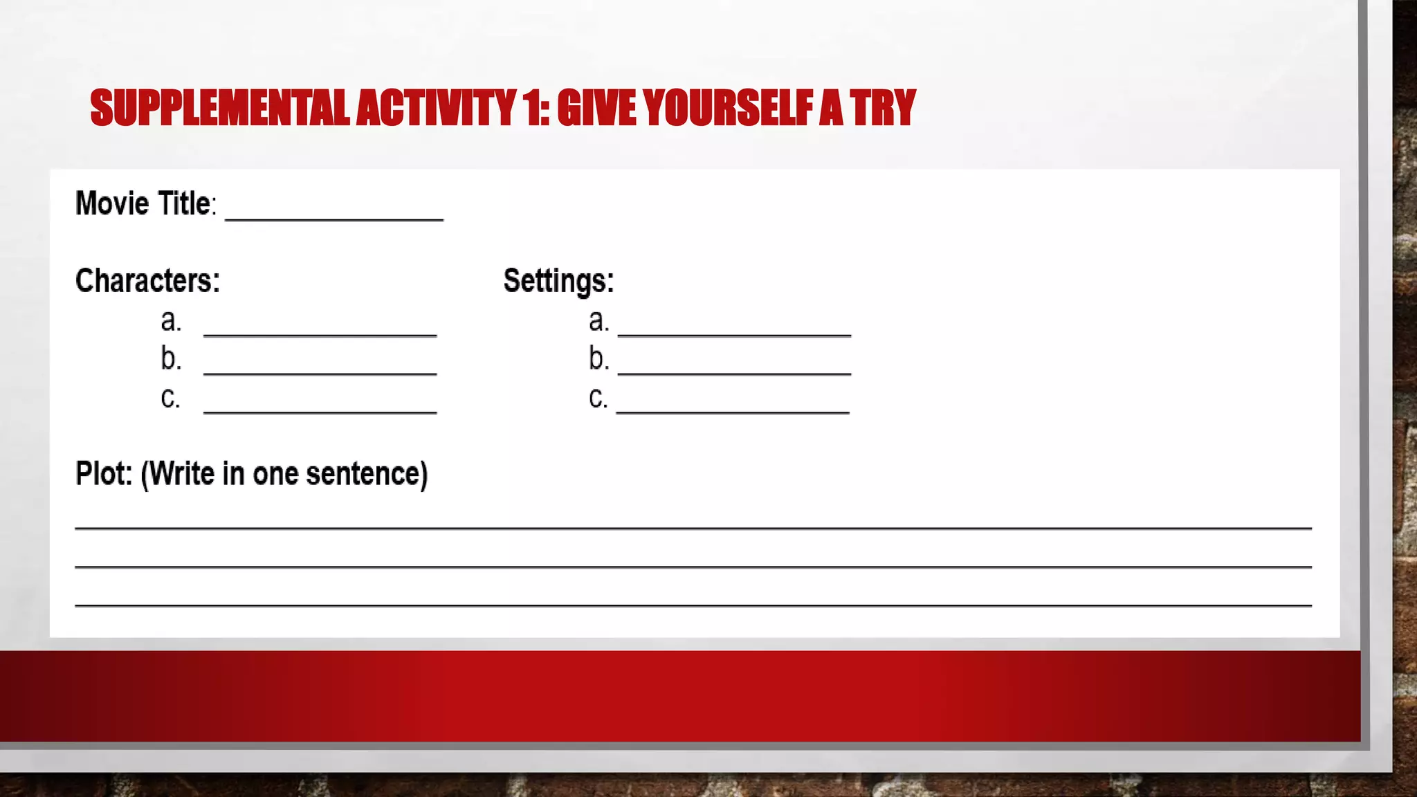 Week 3 Plot Setting and Characterization.pptx