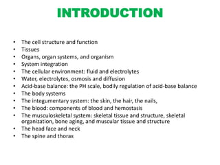 anatomy and physiology lecture presentation | PPTX