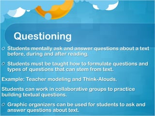 Comprehension Strategies and Instructional Strategies | PDF