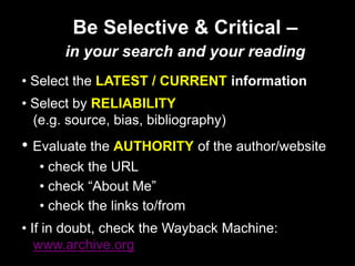 CT231: Research & search skills | PPT