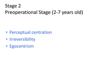 Preoperational Stage Egocentrism