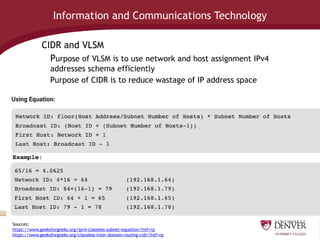 IP addressing week 3 presentation ICT DU | PPT
