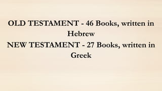 The Bible - The Old Testament - The Bible - Old Testament | PDF