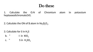 Oxidation and Reduction reactions with balancing of redox reactions.pptx