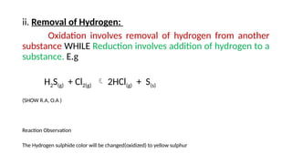 Oxidation and Reduction reactions with balancing of redox reactions.pptx