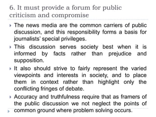Week 3 role of journalism | PPTX