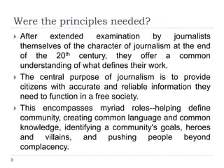 Week 3 role of journalism | PPTX
