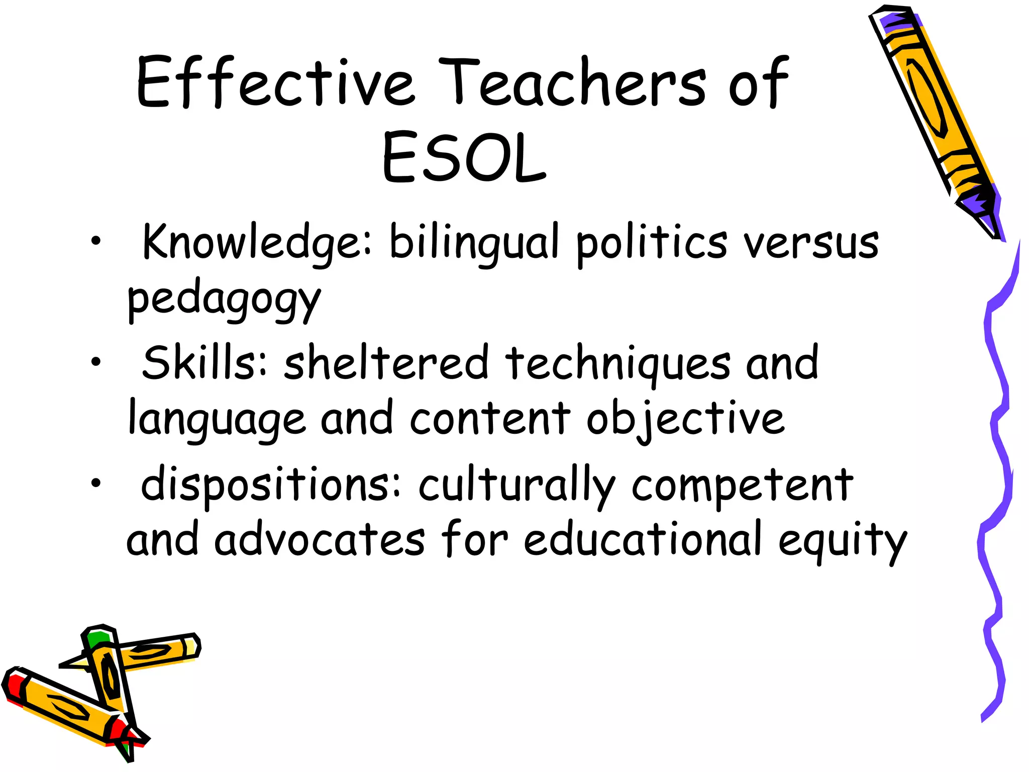 ESOL Content Programs and Terminology | PPT