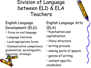 ESOL Content Programs and Terminology | PPT