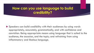 Week 3 using language to style the speech | PDF
