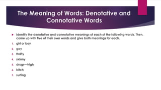 Week 3 using language to style the speech | PPT
