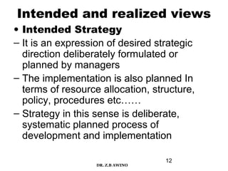 Week 3 views on strategy development | PPT