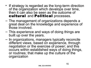 Week 3 views on strategy development | PPT