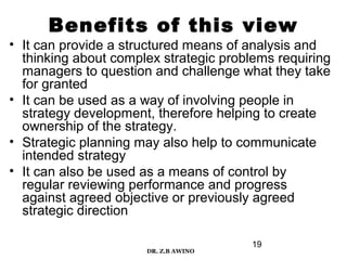 Week 3 views on strategy development | PPT