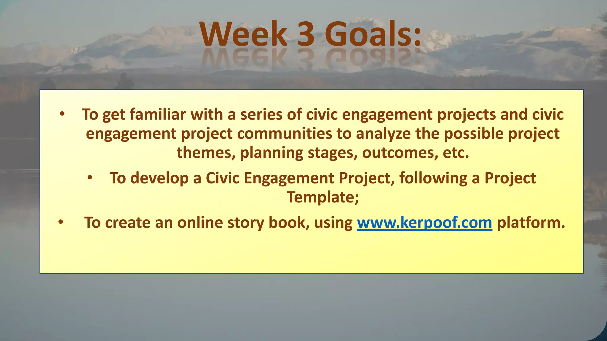 Civic Engagement Week 3 Live Session | PPTX