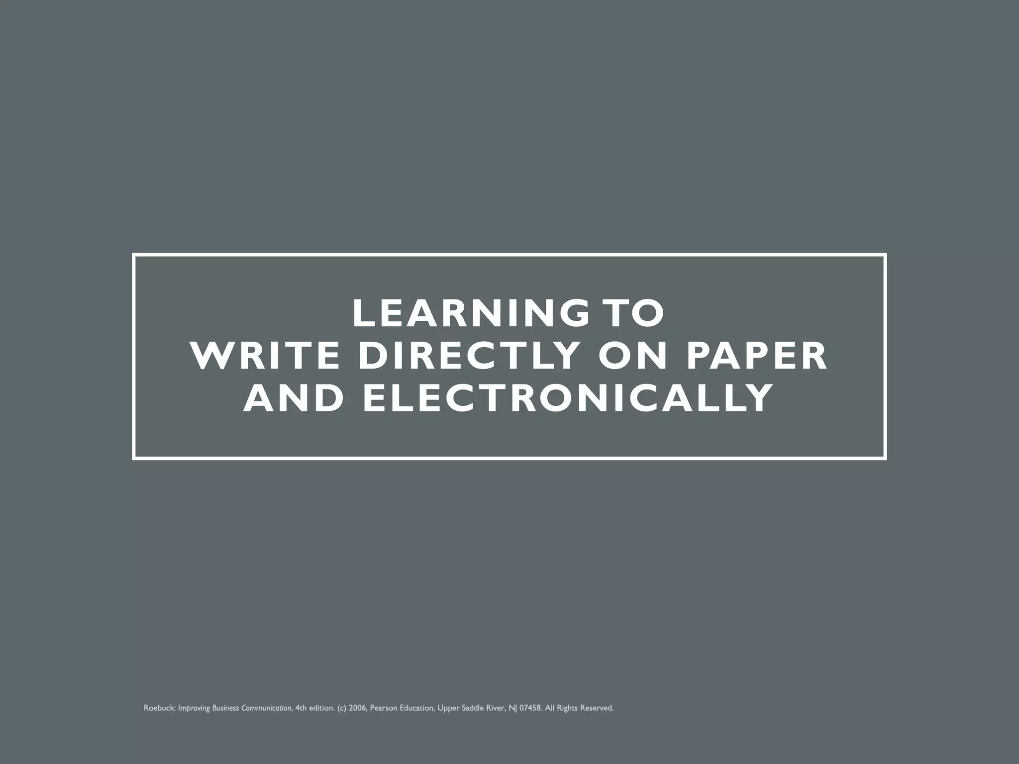 LIB300 Week 3 writing positive messages | PPT | Free Download