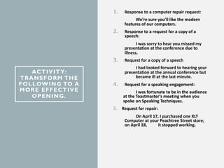LIB300 Week 3 writing positive messages | PDF