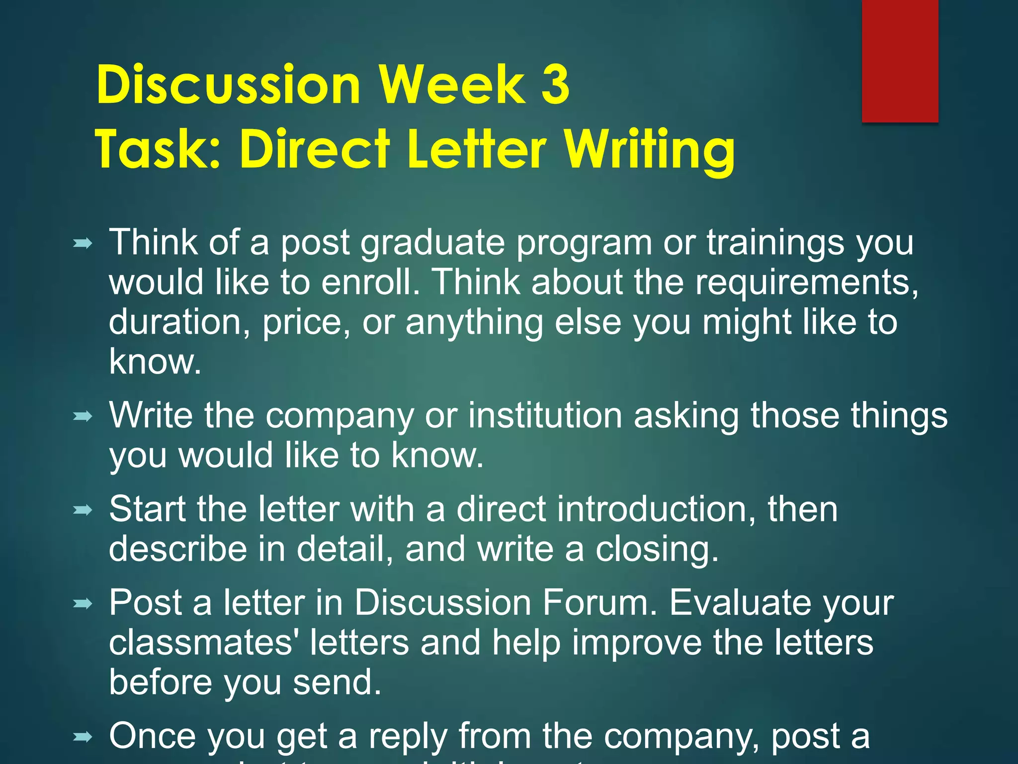 LIB300_Week 3 Writing Positive Messages | PPT