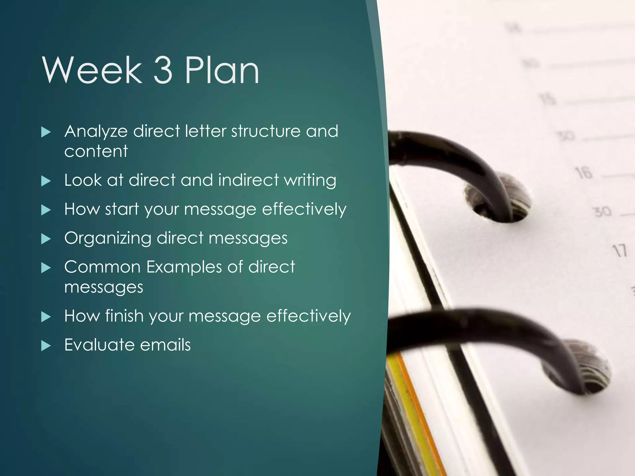 Week 3 Writing Positive Messages S1 | PPTX